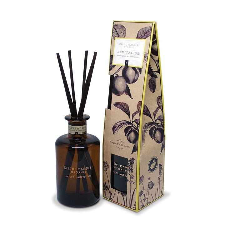 Organic Range 200ml Diffuser - Revitilise - Sweet Plum & Amber - Celtic Collections Gifts