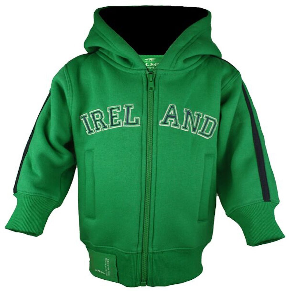 Kids Retro Ireland Green Zip Hoody - Celtic Collections