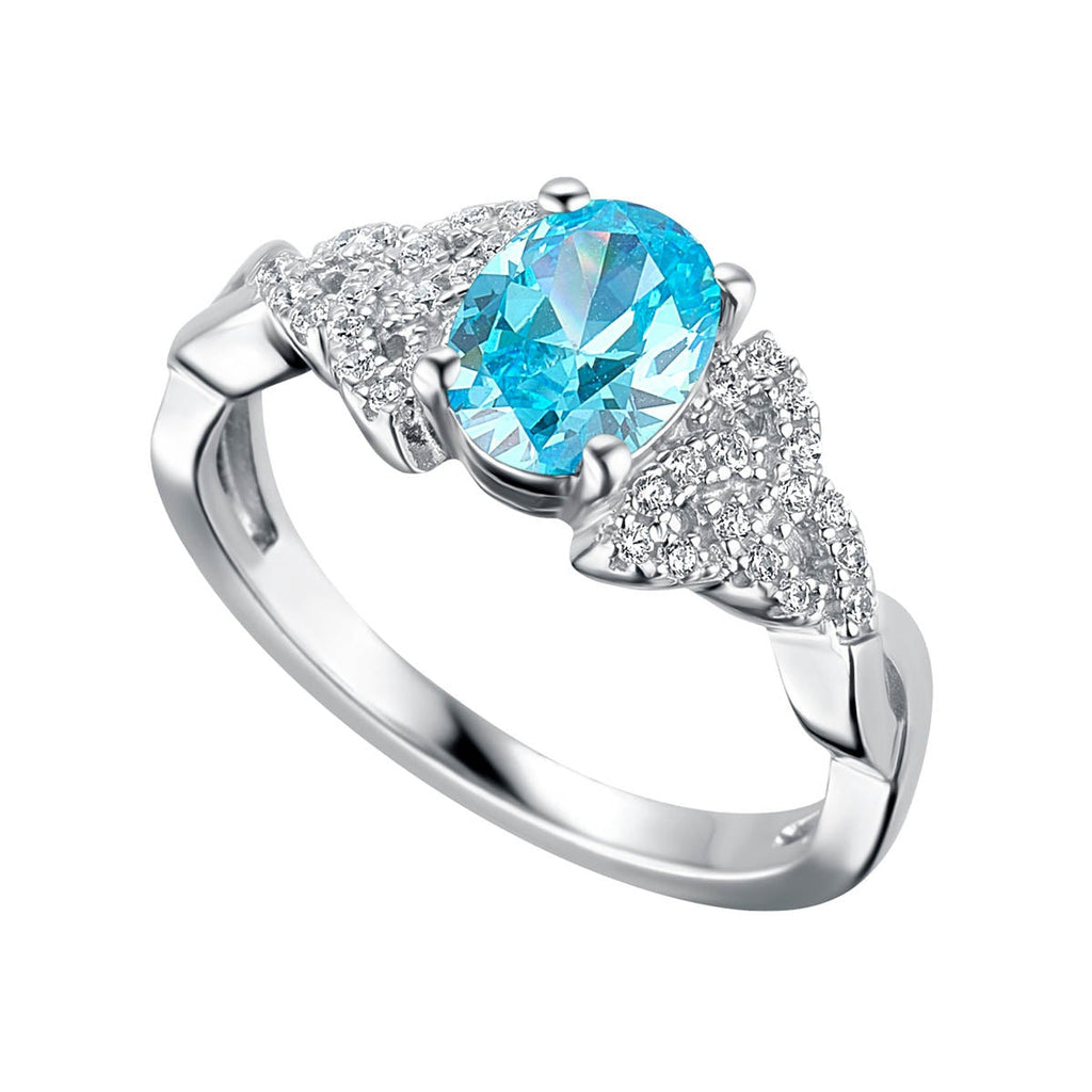 March Birthstone Trinity Knot Ring – Celtic Collections